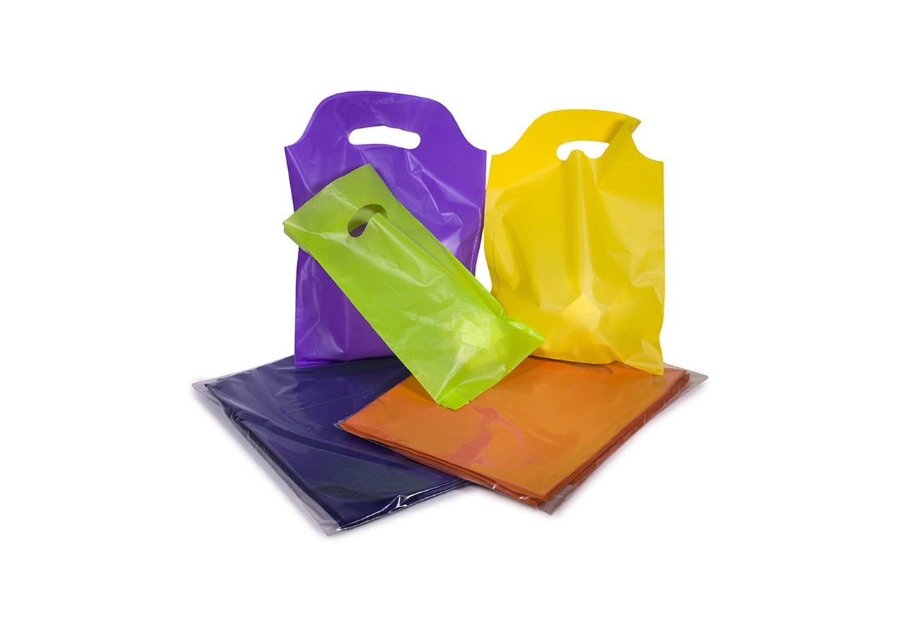 Sacchetti in plastica con manico a fagiolo