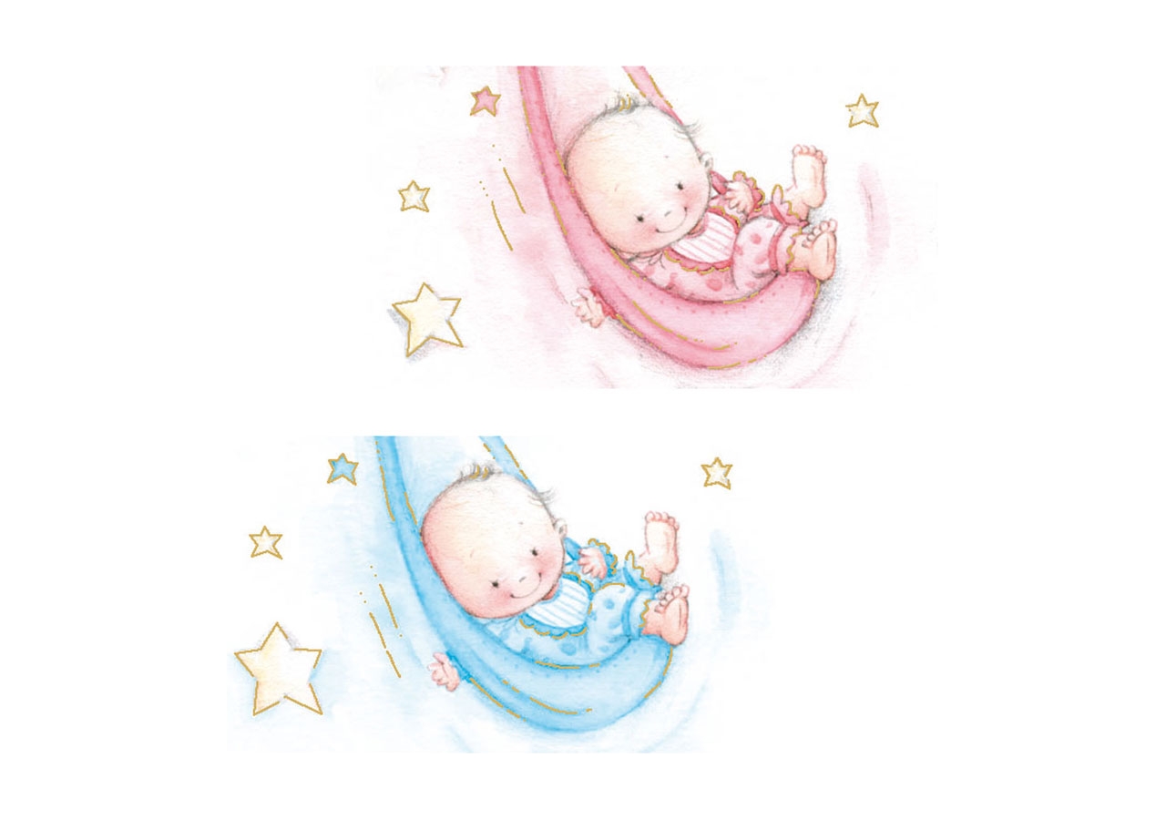 Foglio 20 bigliettini nascita